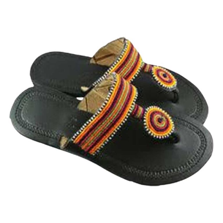 MASAI BEADED LEATHER SANDALS 4 - Sierra Safaris